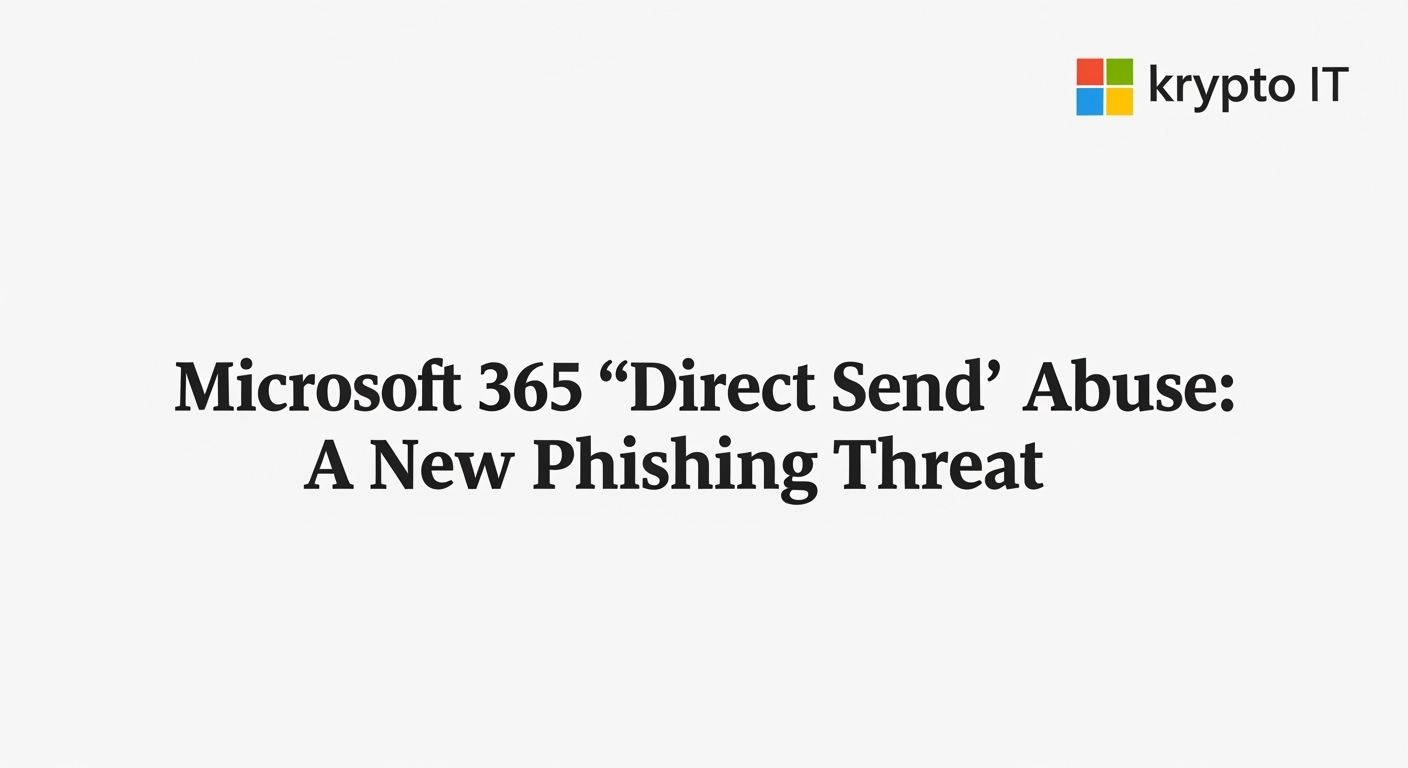 Microsoft 365 'Direct Send' Abuse: A New Phishing Threat - Krypto IT Managed Cyber Security